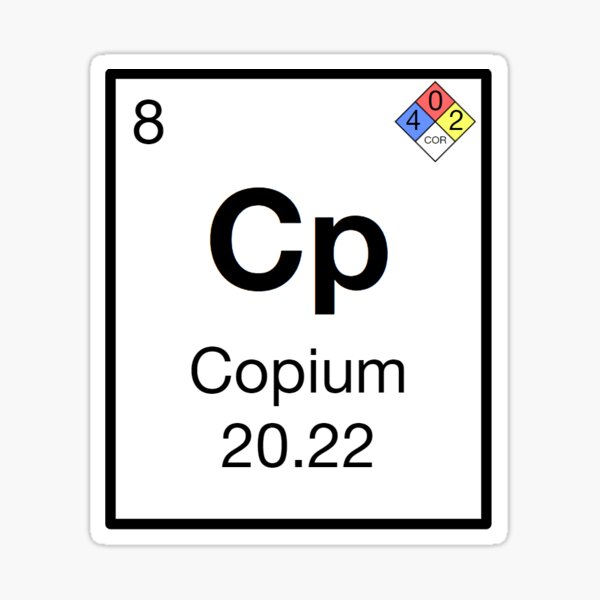 "Copium Element Card" Sticker for Sale by DrStrat | Redbubble