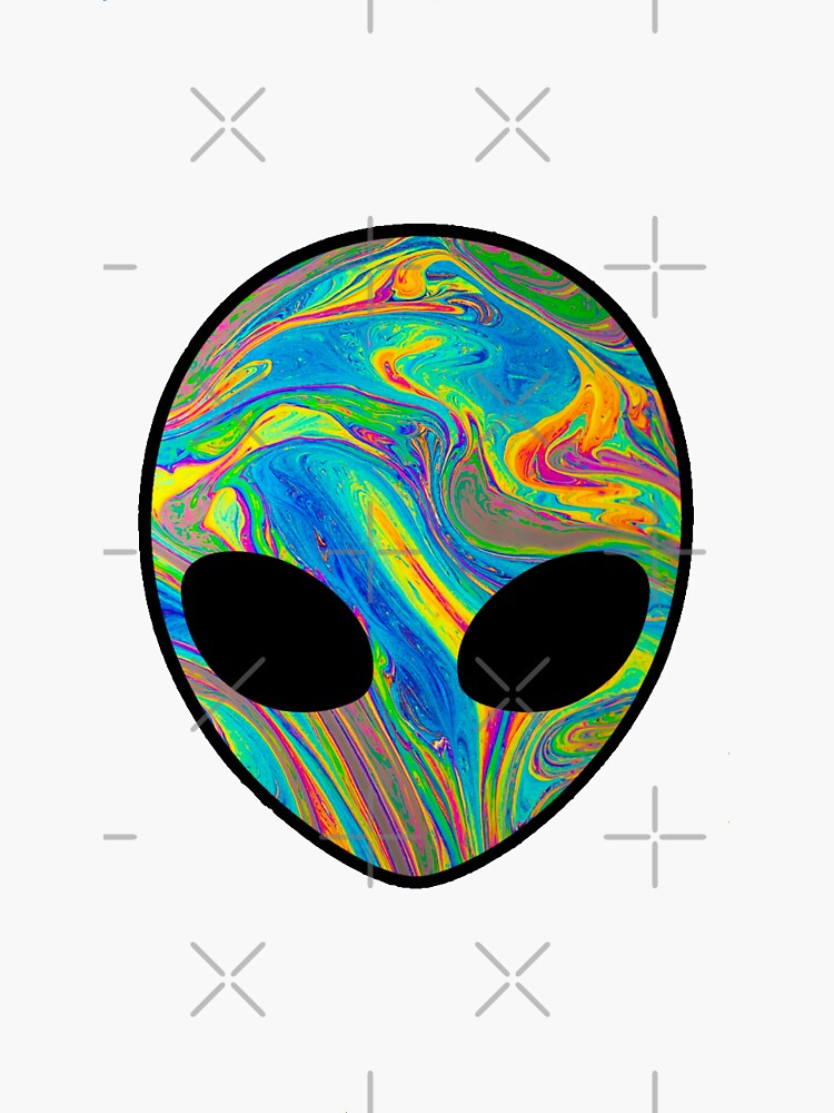 "trippy alien" Sticker for Sale by Charislit | Redbubble