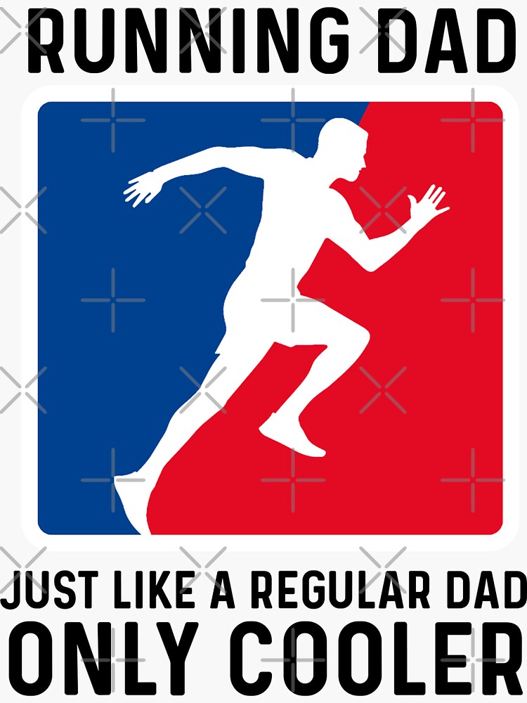 "Running Dad Runner" Sticker for Sale by NNNostalgia | Redbubble