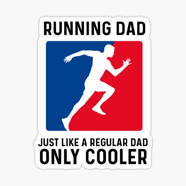 "Running Dad Runner" Sticker for Sale by NNNostalgia | Redbubble