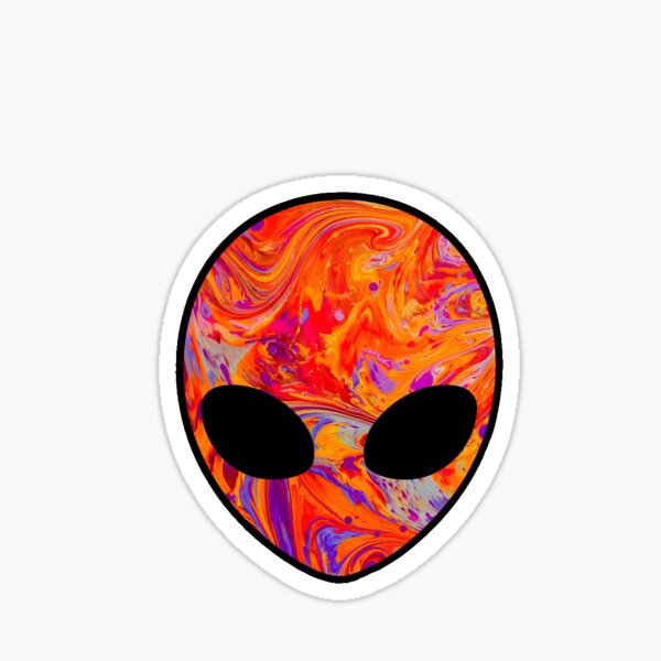 "trippy alien" Sticker for Sale by Charislit | Redbubble