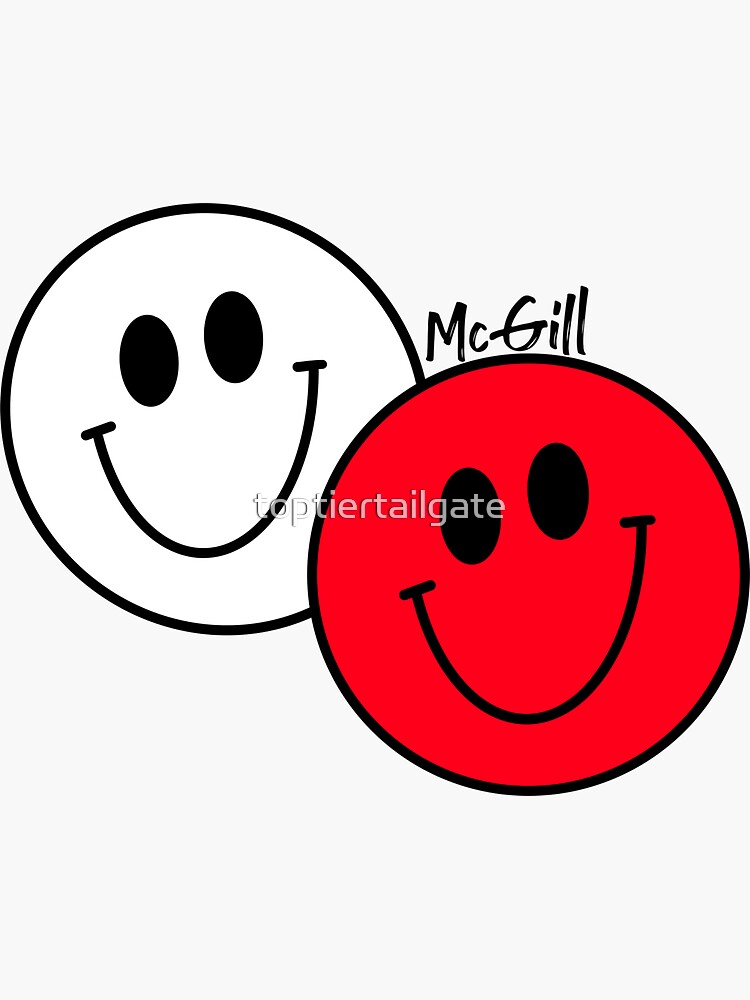 "Double smiley McGill" Sticker for Sale by toptiertailgate | Redbubble