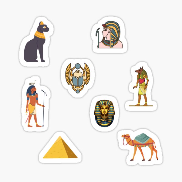 "Ancient Egypt History Mixed Illustrations" Sticker for Sale by ...