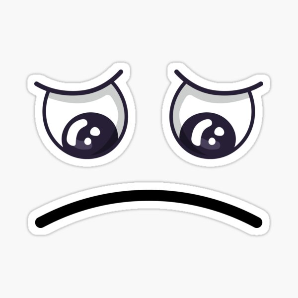 "Sad face | sad feelings | sadness" Sticker for Sale by IQR-Design ...