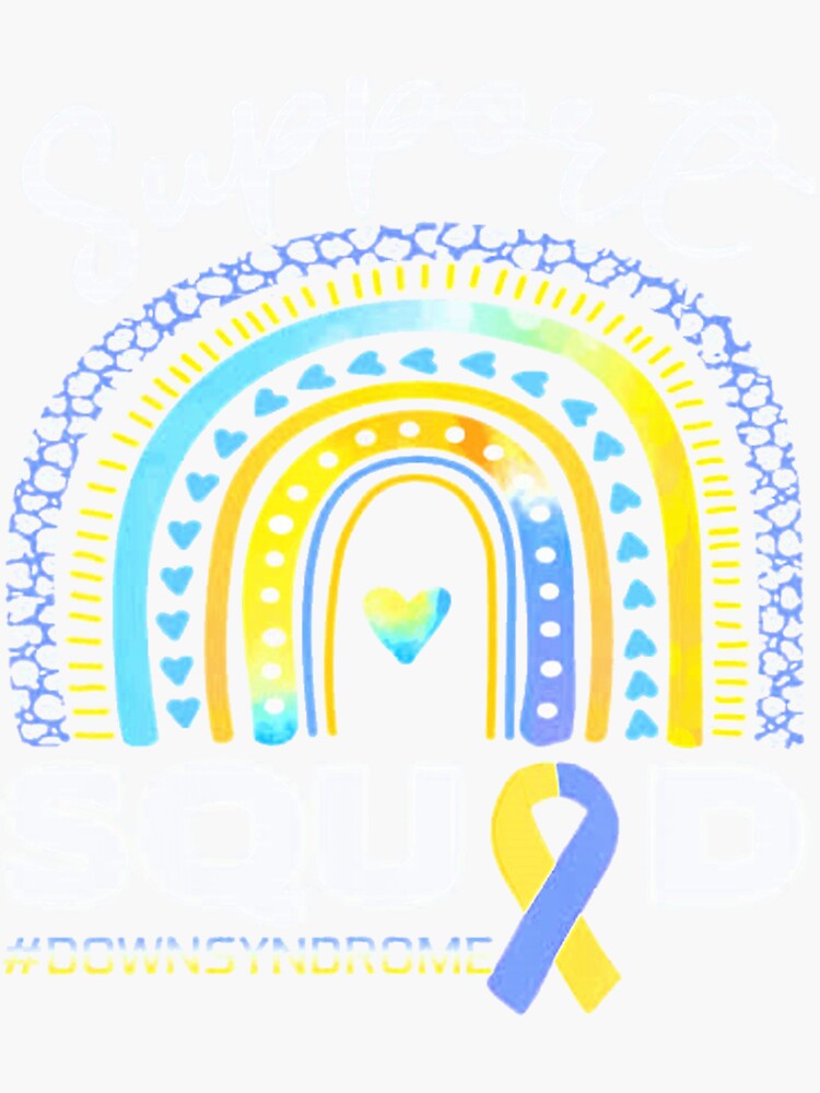"Support Squad Down Syndrome" Sticker for Sale by lycafekhong | Redbubble