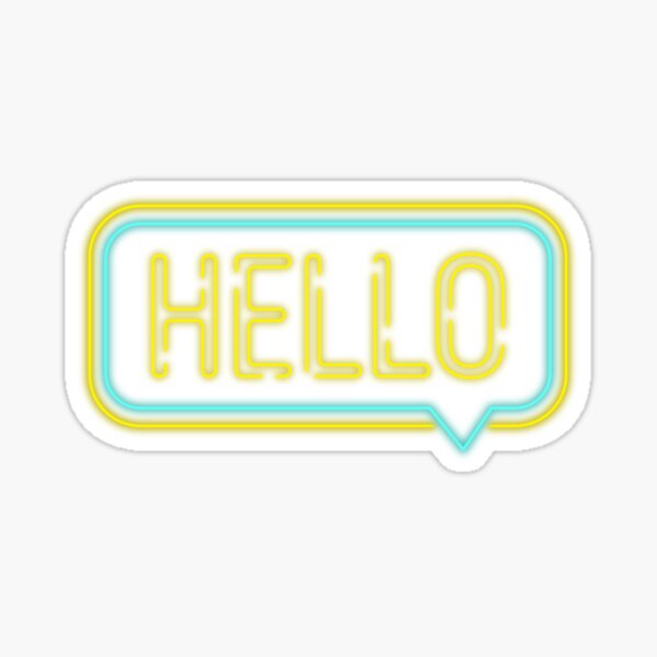 "Hello" Sticker for Sale by X-NEC | Redbubble