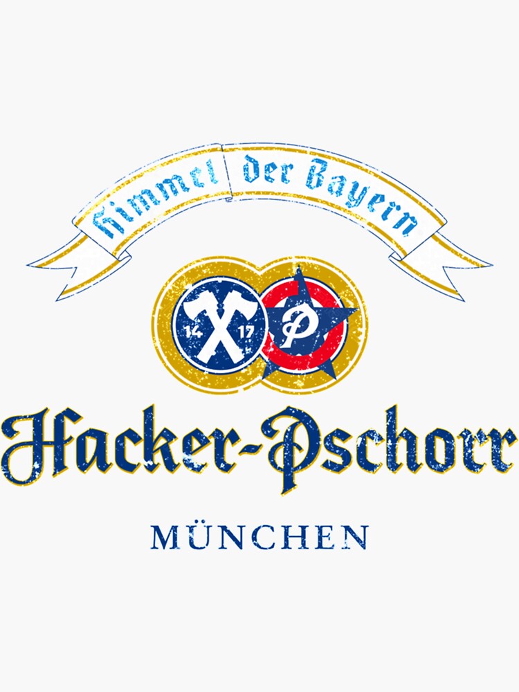 "Hacker Pschorr - World Beer - Distressed" Sticker for Sale by ...