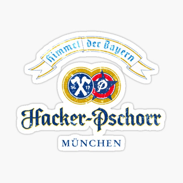 "Hacker Pschorr - World Beer - Distressed" Sticker for Sale by ...