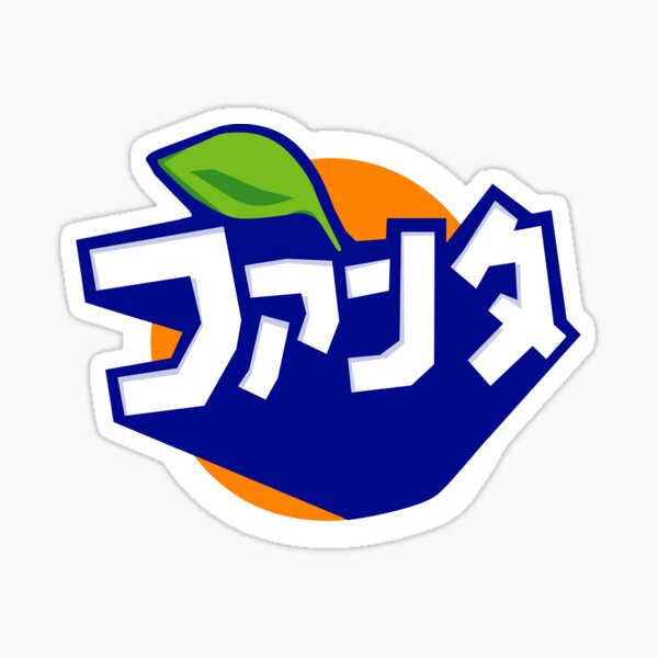 "Japanese Fanta logo" Sticker for Sale by JerrodKohler | Redbubble