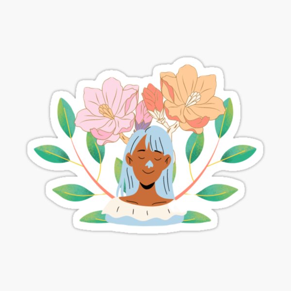 "Flower Girl Sticker" Sticker for Sale by lovelyartemis | Redbubble