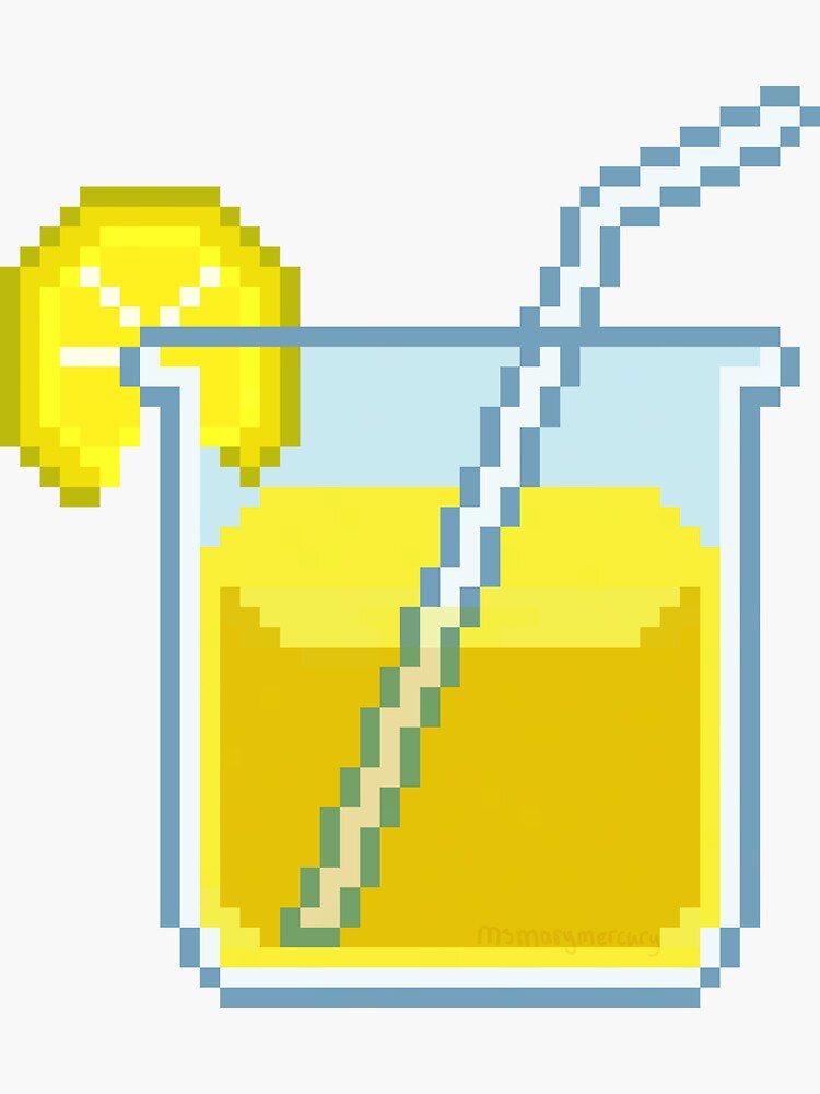 "Pixel Lemonade" Sticker for Sale by msmarymercury | Redbubble