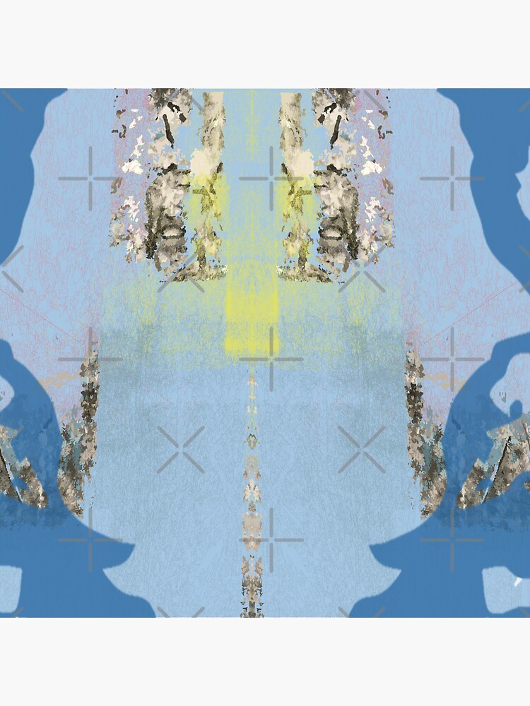 "Happy-Mood in Blue, yellow, gold, red and white colour" Sticker for ...