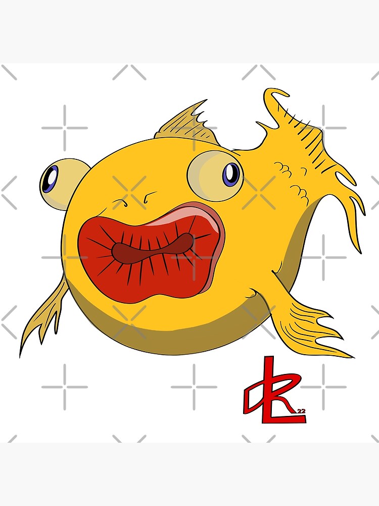 "Goofy goldfish with big lips" Poster for Sale by LyradAgnus | Redbubble
