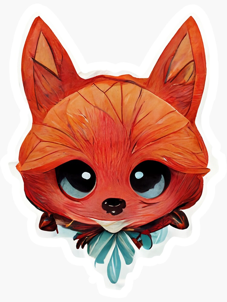 "Cute Chibi Fox" Sticker for Sale by War-Dovahkiin | Redbubble