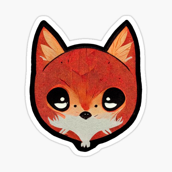 "Adorable Chibi Fox" Sticker for Sale by War-Dovahkiin | Redbubble