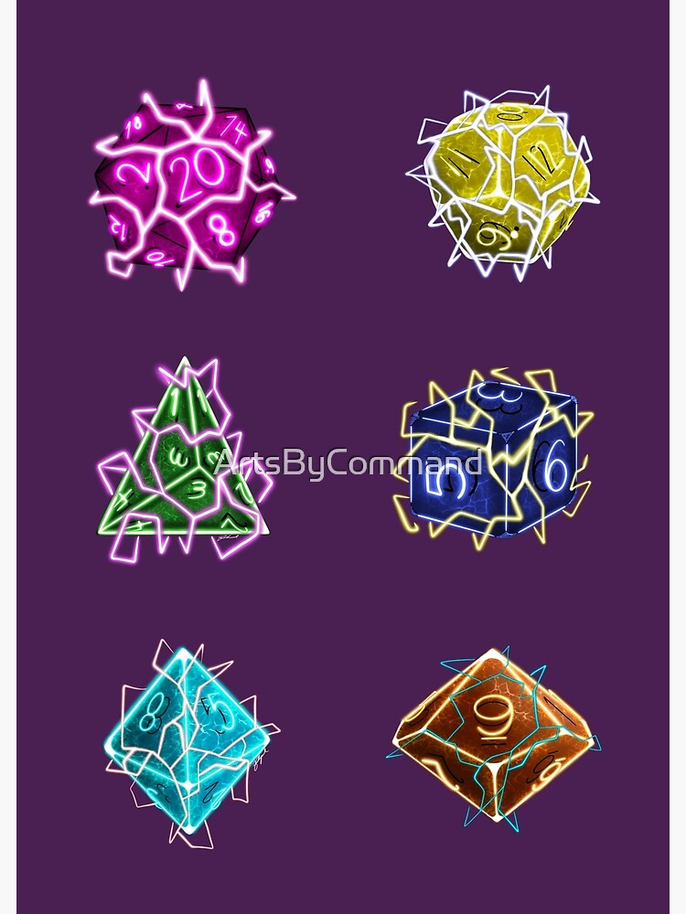 "The Magical Dice Set" Poster for Sale by ArtsByCommand | Redbubble
