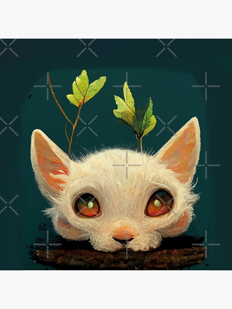 "Leaf Cat" Sticker for Sale by DieMyDy | Redbubble