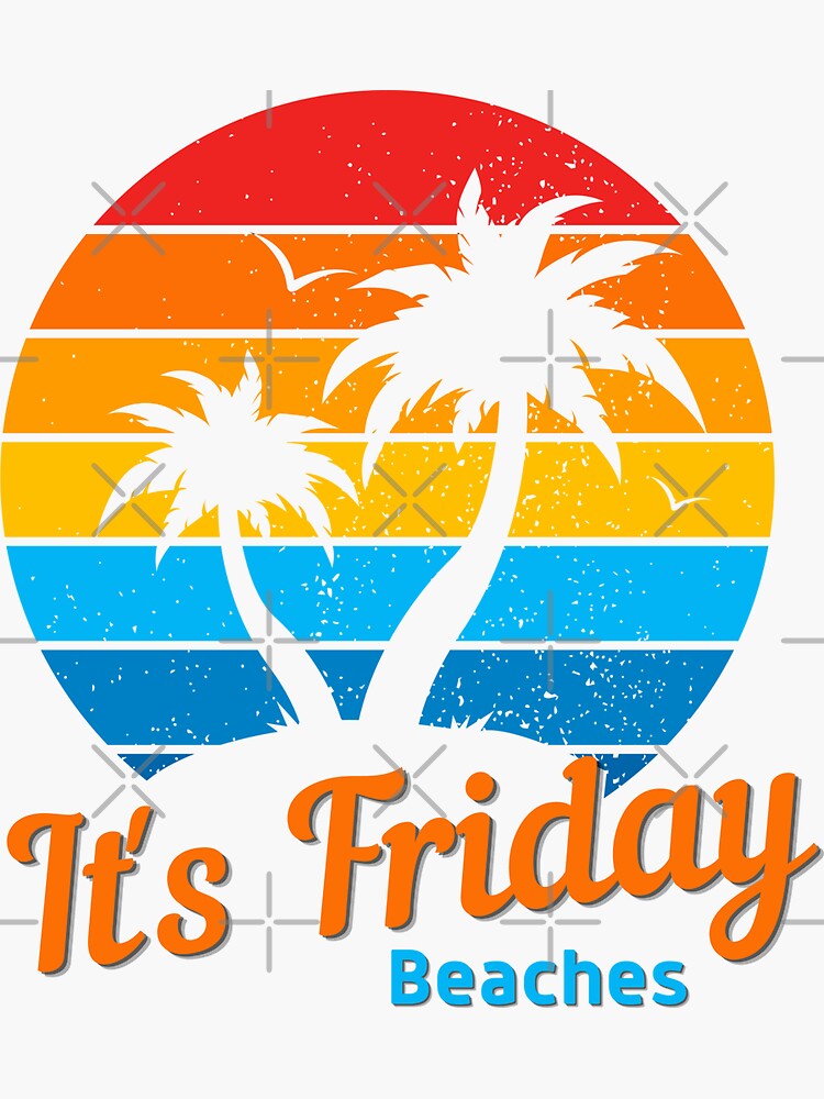 "It's Friday Beaches- Vintage Tropical Sunset, Beach Love The Summer ...