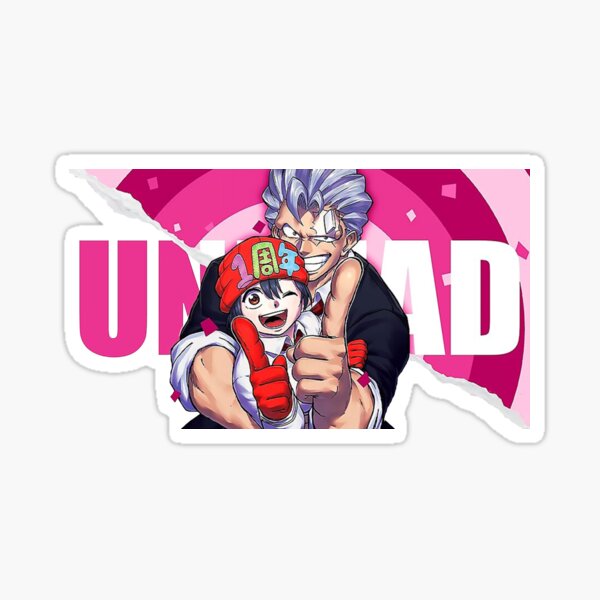 "UNDEAD UNLUCK" Sticker for Sale by hayashidaakira | Redbubble