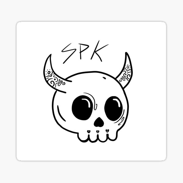 "SPK Tribal Skull" Sticker for Sale by dsp00ks | Redbubble