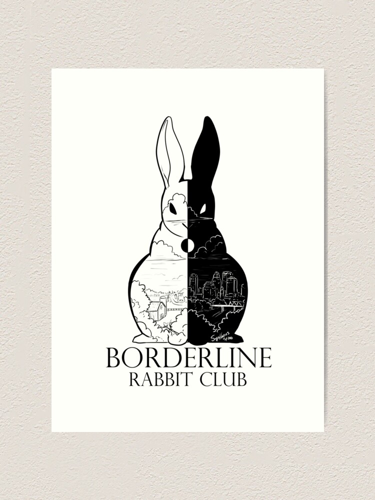 "Borderline Rabbit Club Logo" Art Print for Sale by SageFlannery ...