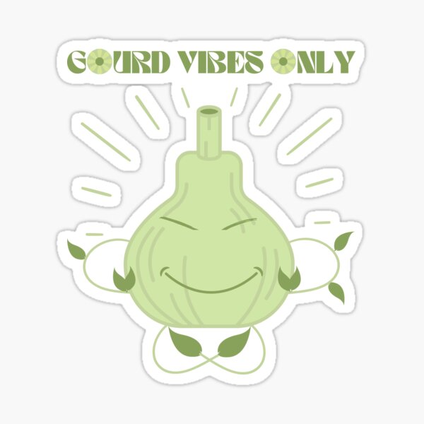 "Gourd Vibes Only" Sticker for Sale by PerkyPixlParade | Redbubble