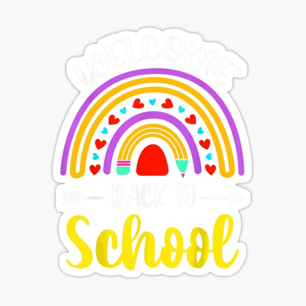 "Welcome Back to School Survival Math Quiz Rainbow " Sticker for Sale ...