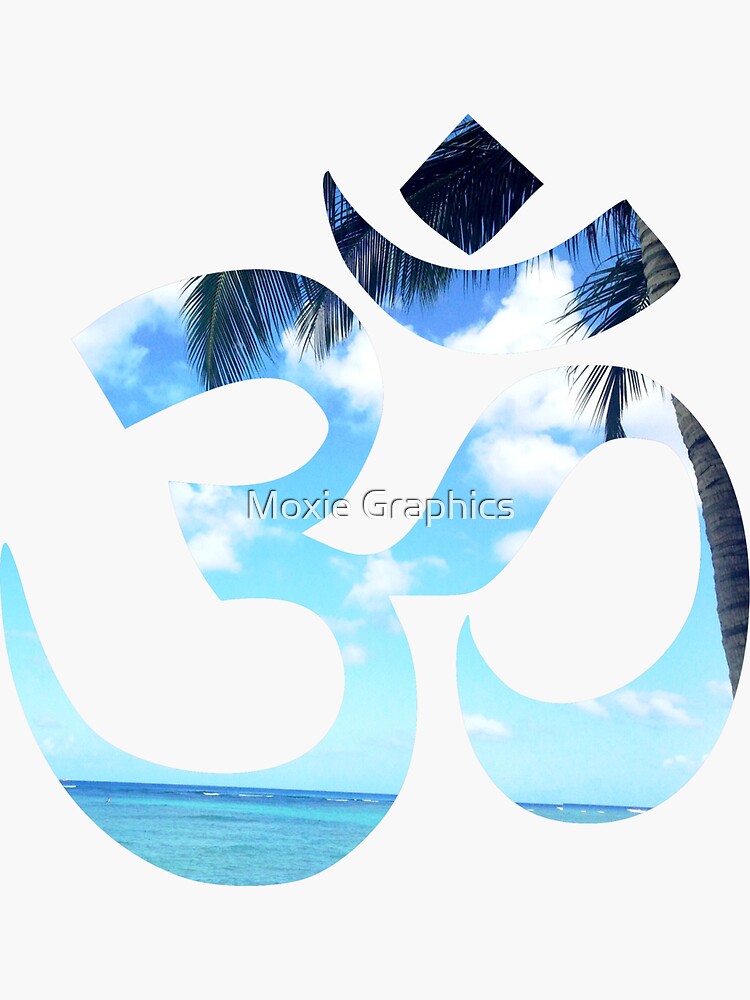 "Beach Om Symbol" Sticker for Sale by annaw9954 | Redbubble