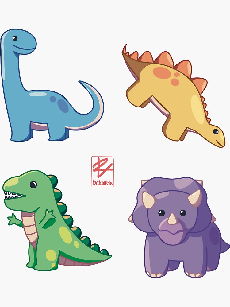 "Dinosaur Sticker Sheet" Sticker for Sale by beccabackwards | Redbubble