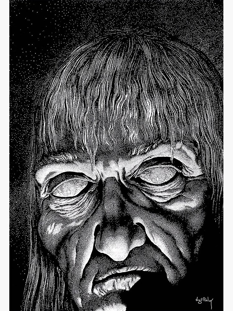 "Untitled (Old Man), by Virgil Finlay" Sticker for Sale by ...