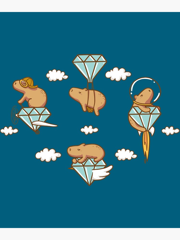 "Capy in the Sky with Diamonds " Poster for Sale by DesignssHome ...