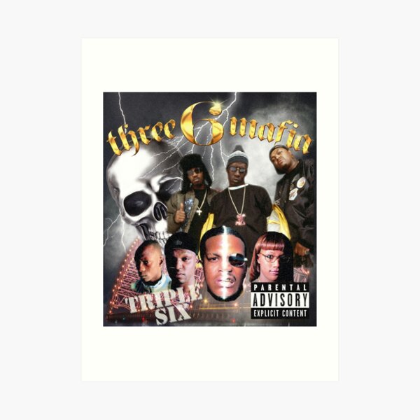 "Three 6 Mafia Vintage Design" Art Print for Sale by carlislemills ...