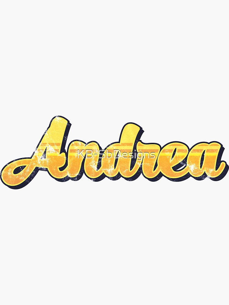 "Andrea Retro Girls name" Sticker for Sale by KB-SbDesigns | Redbubble