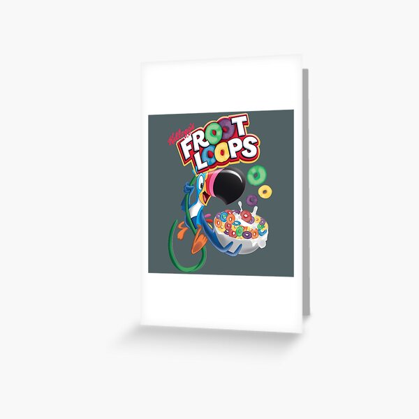 "fl>froot loops1,fruit>loops2,froot>loops cereal3" Greeting Card for Sale by favidyateg | Redbubble