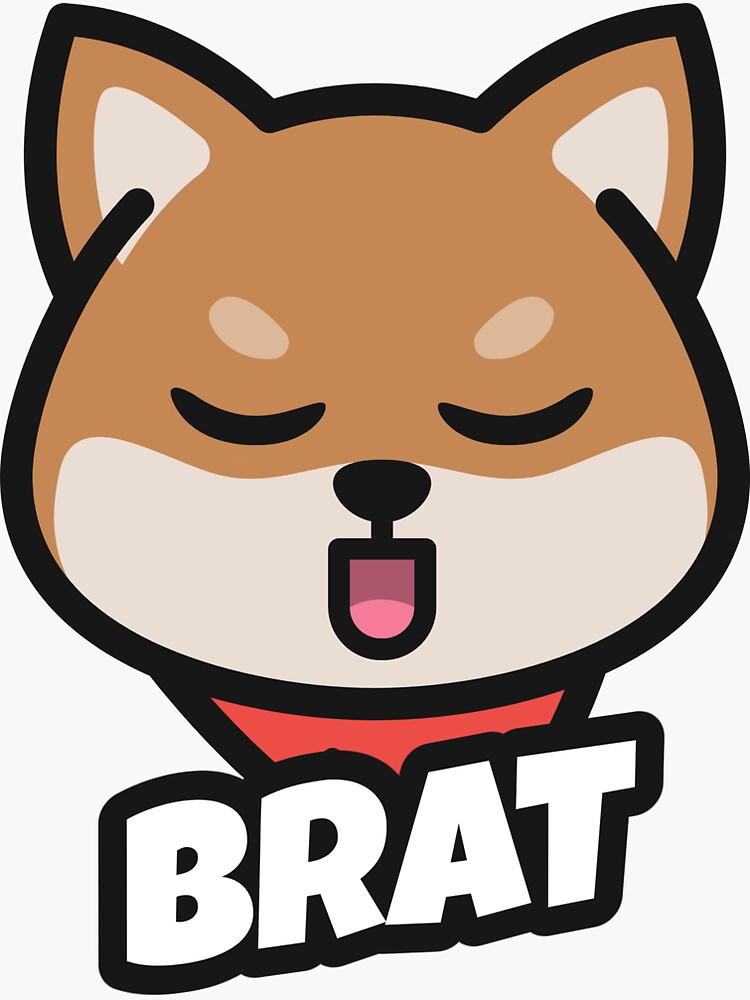 "Brat" Sticker for Sale by LittlePlayTeees | Redbubble