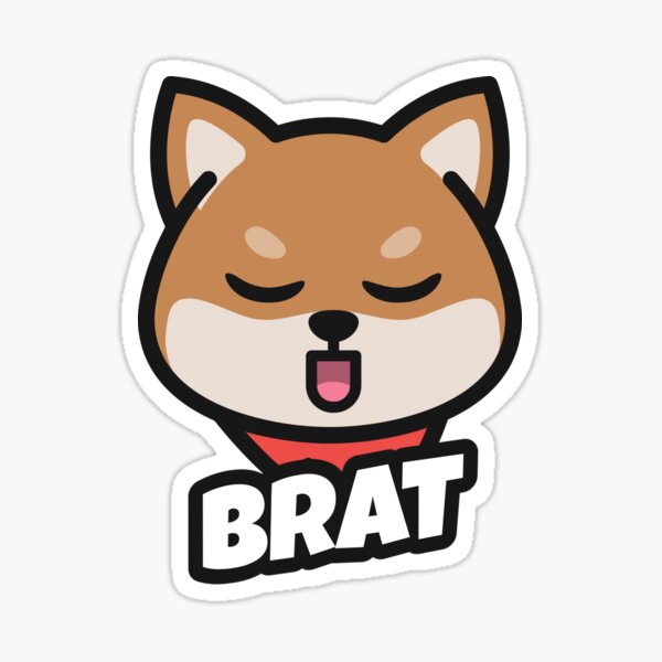 "Brat" Sticker for Sale by LittlePlayTeees | Redbubble