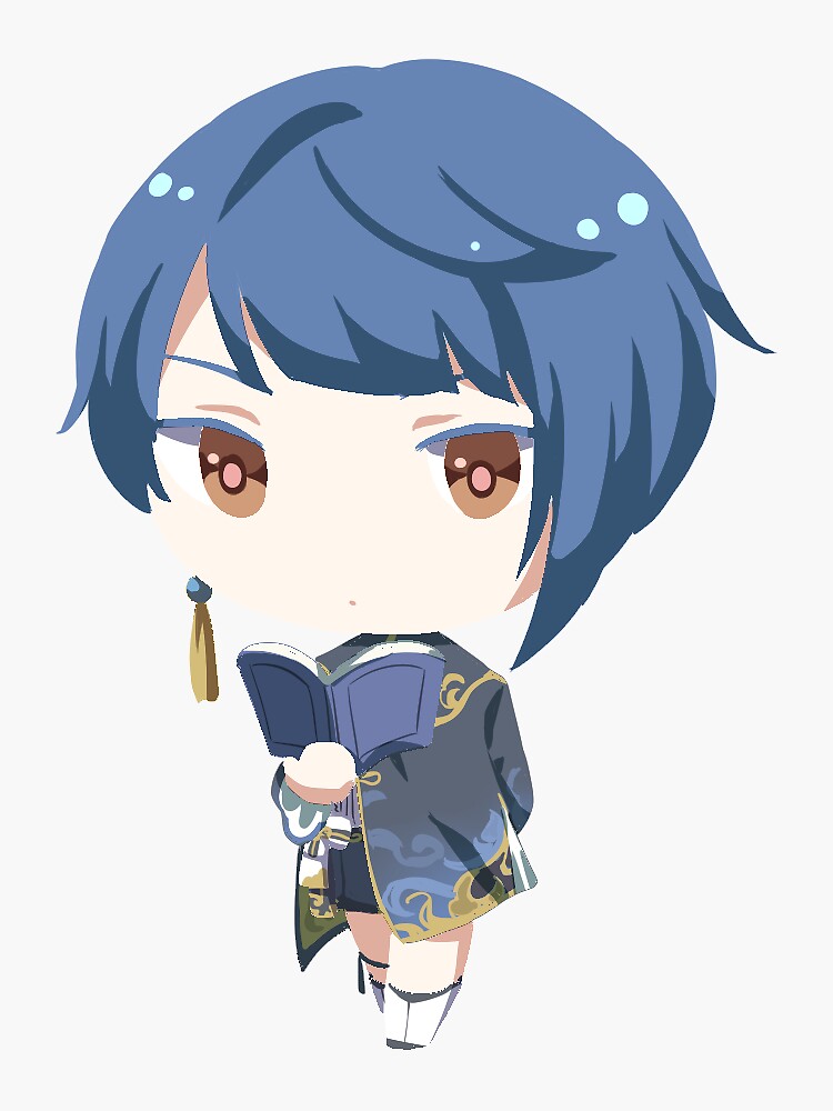 "Genshin Impact Xingqiu Chibi" Sticker for Sale by RiviLaurant | Redbubble