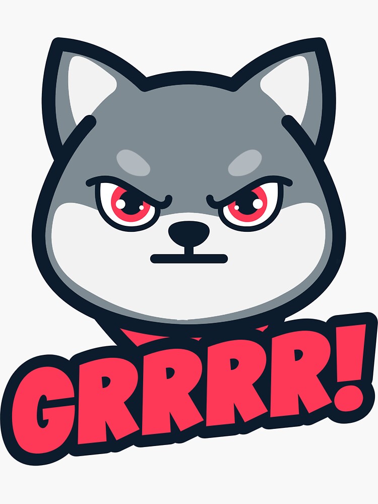 "GRRRRR!" Sticker for Sale by LittlePlayTeees | Redbubble