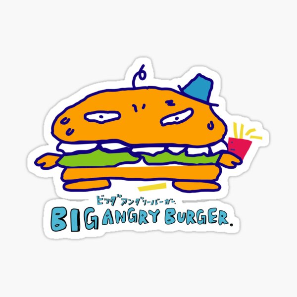 "Big Angry Burger Original" Sticker for Sale by mochigracias | Redbubble