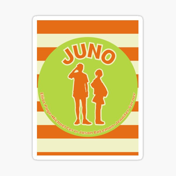 "Juno simple movie poster" Sticker for Sale by emkayberla | Redbubble