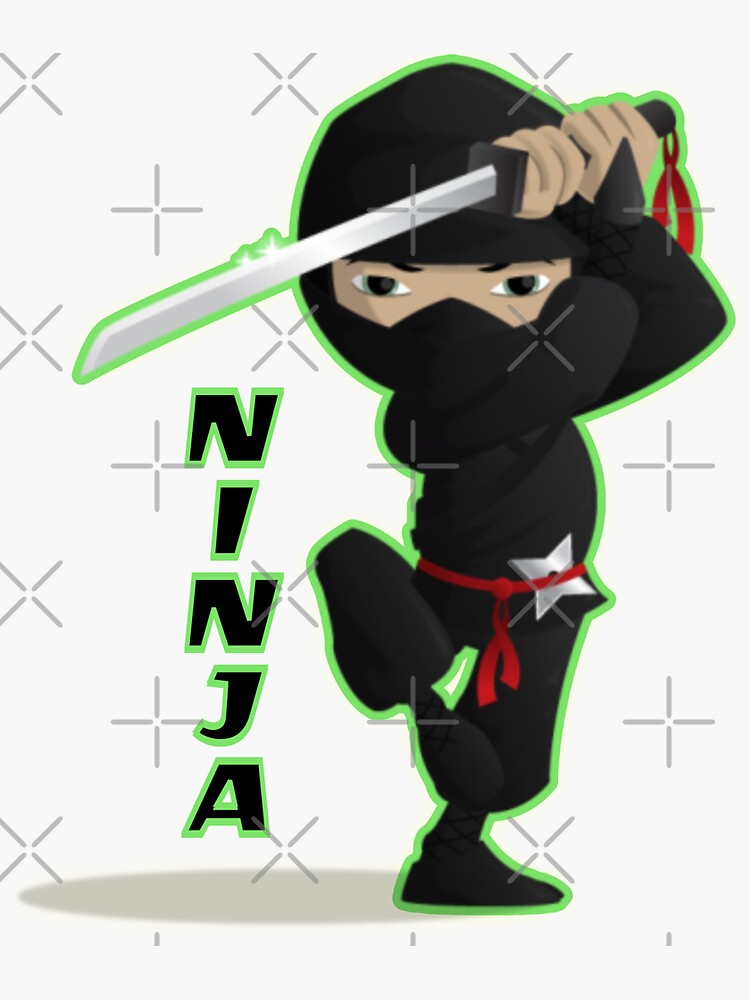 "Ninja With Sword | Black Ninja" Sticker for Sale by DesignShowcase ...