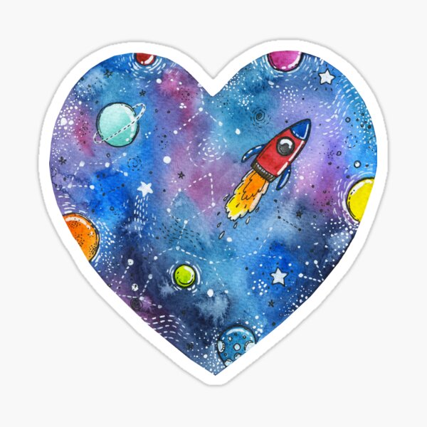 "I love space " Sticker for Sale by taniasamoshkina | Redbubble
