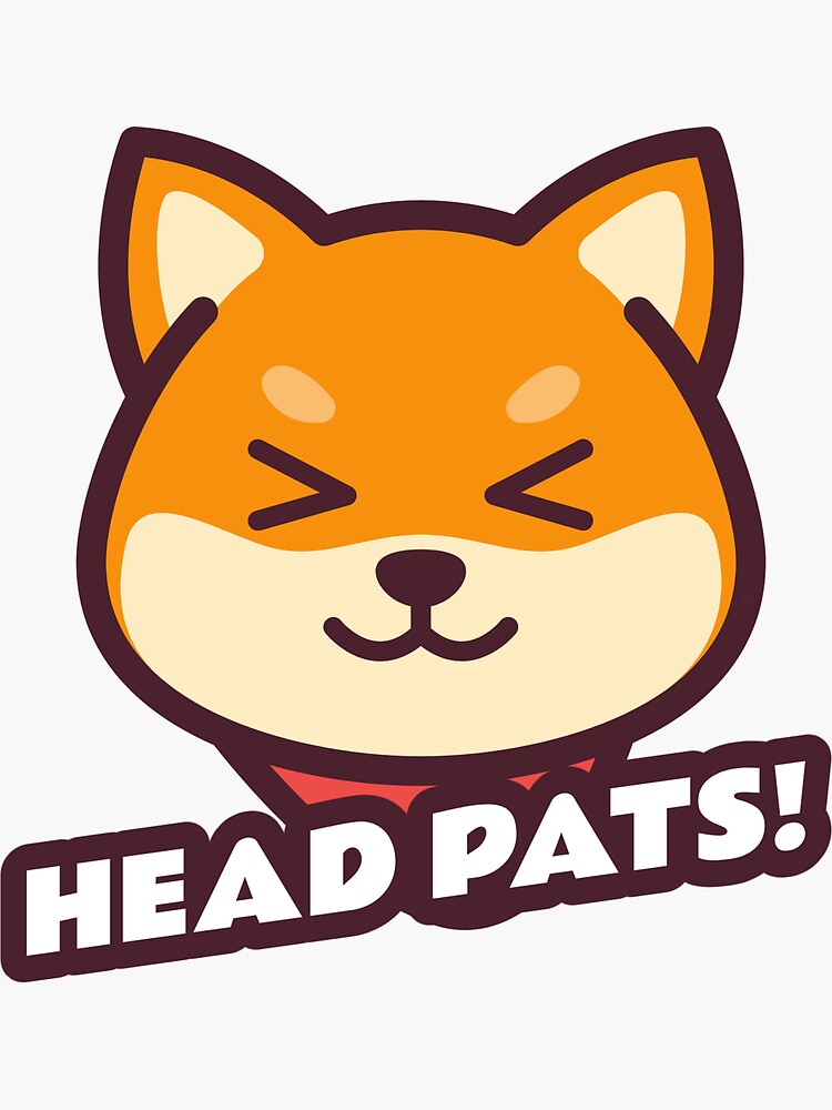 "Head Pats!" Sticker for Sale by LittlePlayTeees | Redbubble