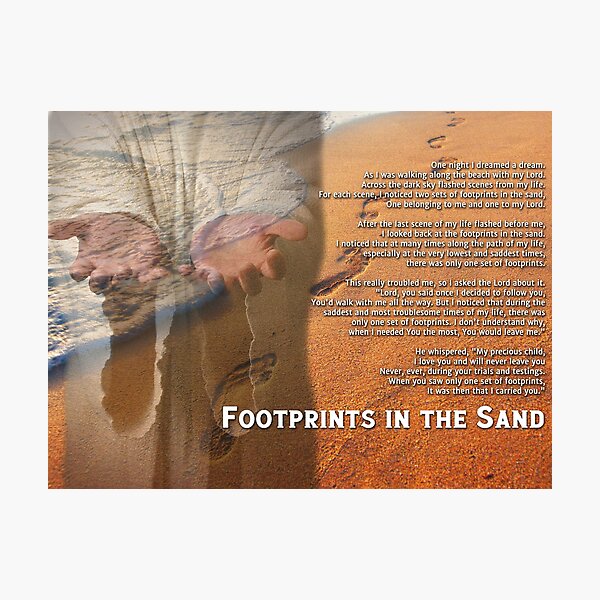 "Footprints in the sand #2 Poem Quote Lyrics Prayer Song Jesus ...