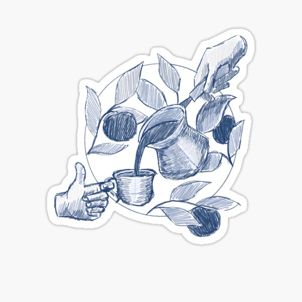 "Sketchy Arabic Coffee" Sticker for Sale by Unicornflies18 | Redbubble