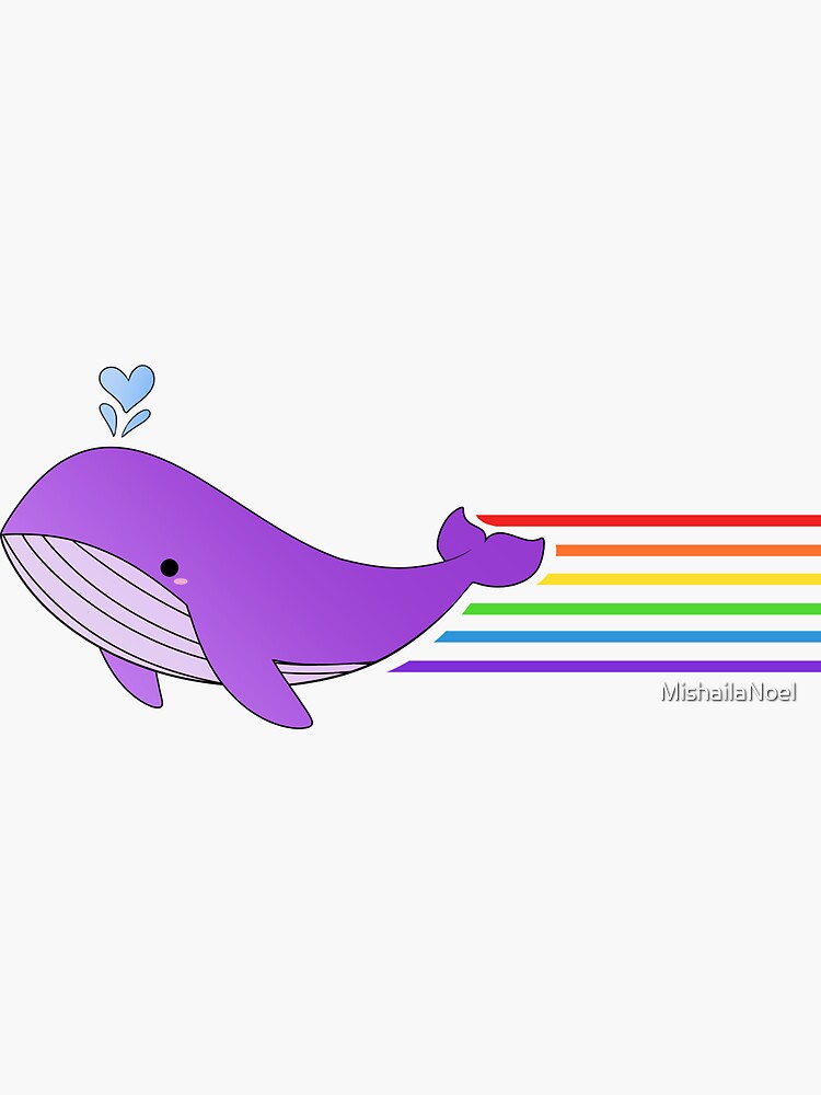 "Borahae Whale Pride" Sticker for Sale by MishailaNoel | Redbubble