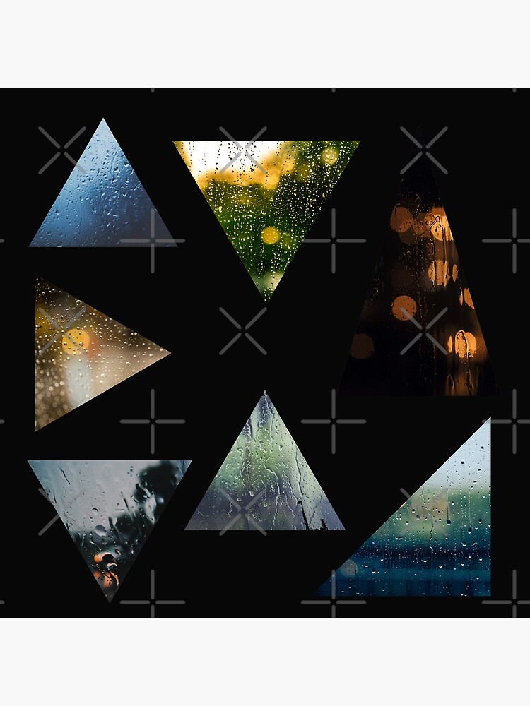 "Raindrop glass in triangles, sticker pack" Poster for Sale by ...