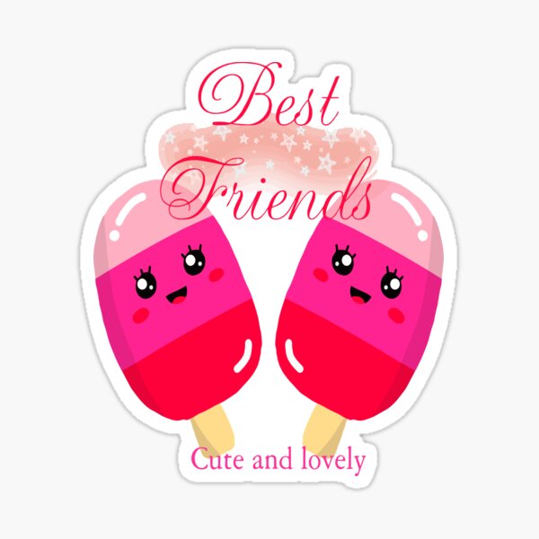 "Best friends cute and lovely " Sticker for Sale by ghostart32 | Redbubble