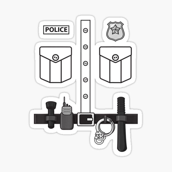 "Police Uniform Halloween cute Kids Boys" Sticker for Sale by ...