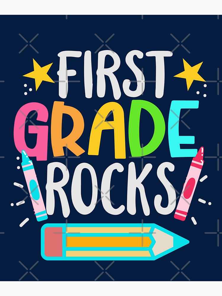 "First Grade Rocks" Sticker for Sale by desireedickens | Redbubble